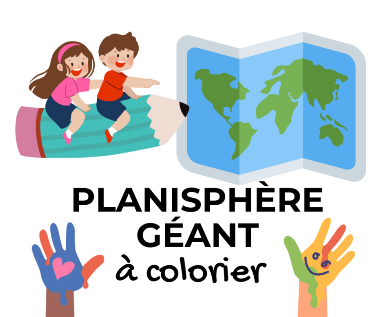 Planisphère vierge à imprimer Géant