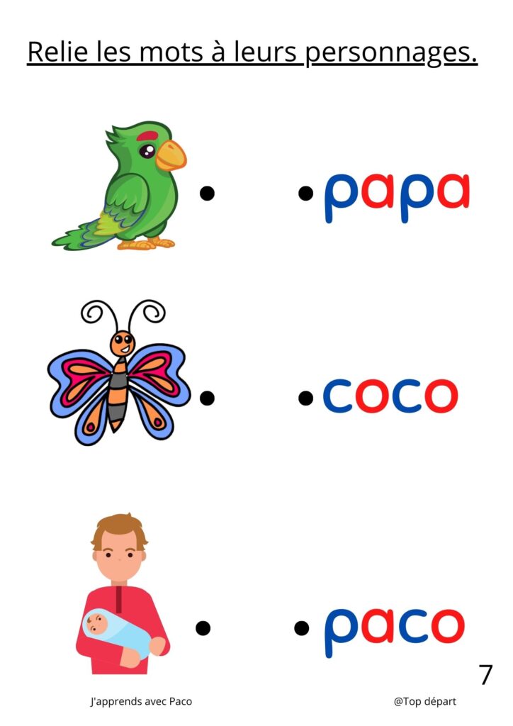 Méthode de Lecture Syllabique à imprimer Leçon 1 GRATUIT